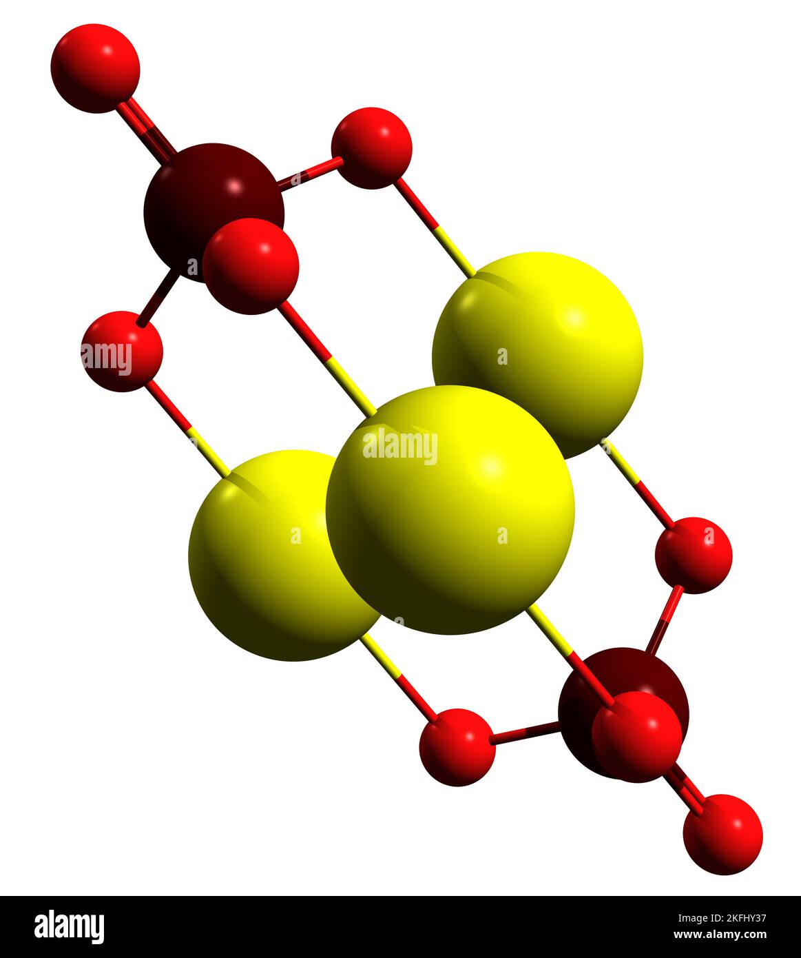 3D image of Tricalcium phosphate skeletal formula - molecular chemical structure of Tribasic ...