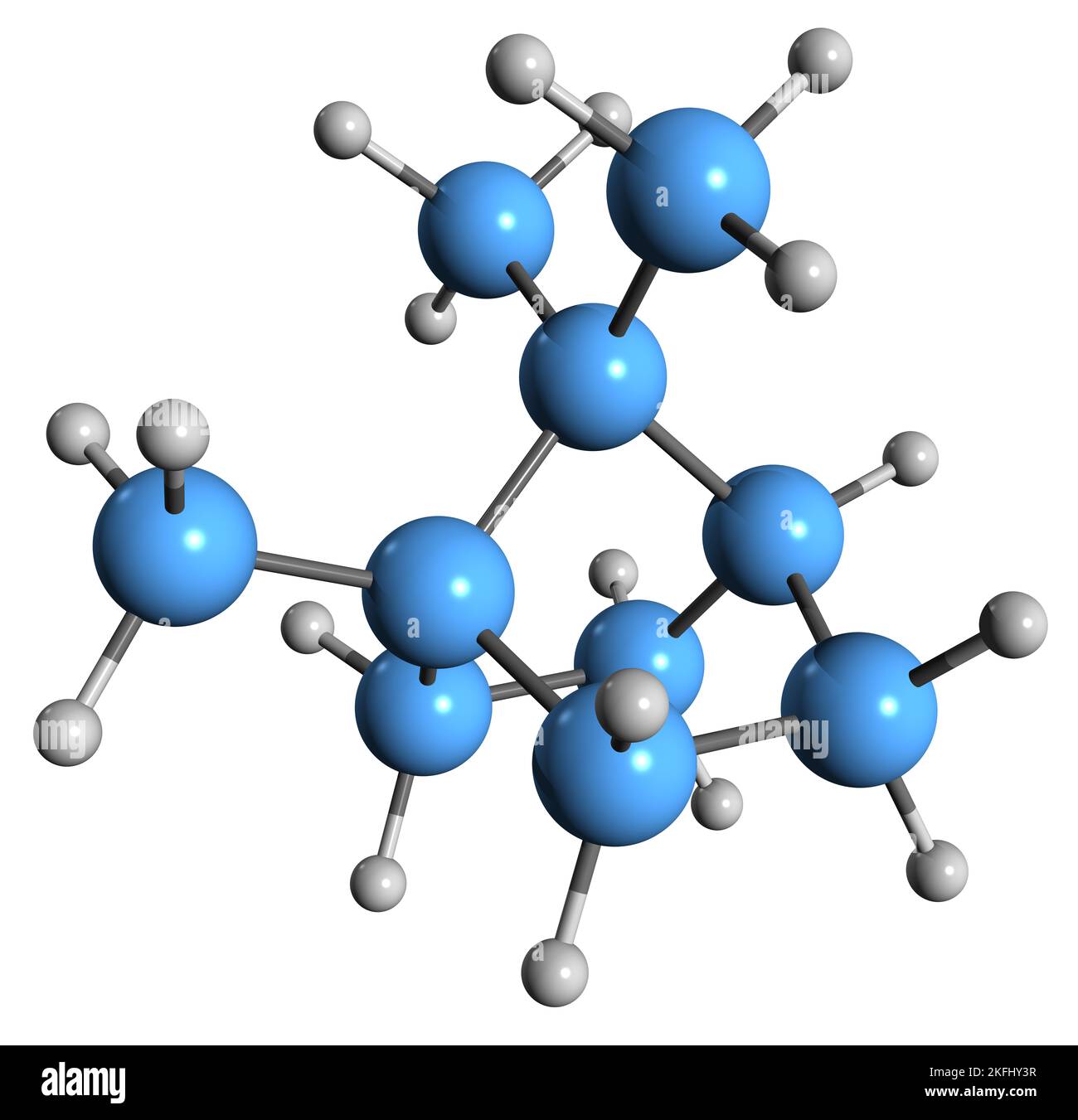 3D image of Camphane skeletal formula - molecular chemical structure of ...