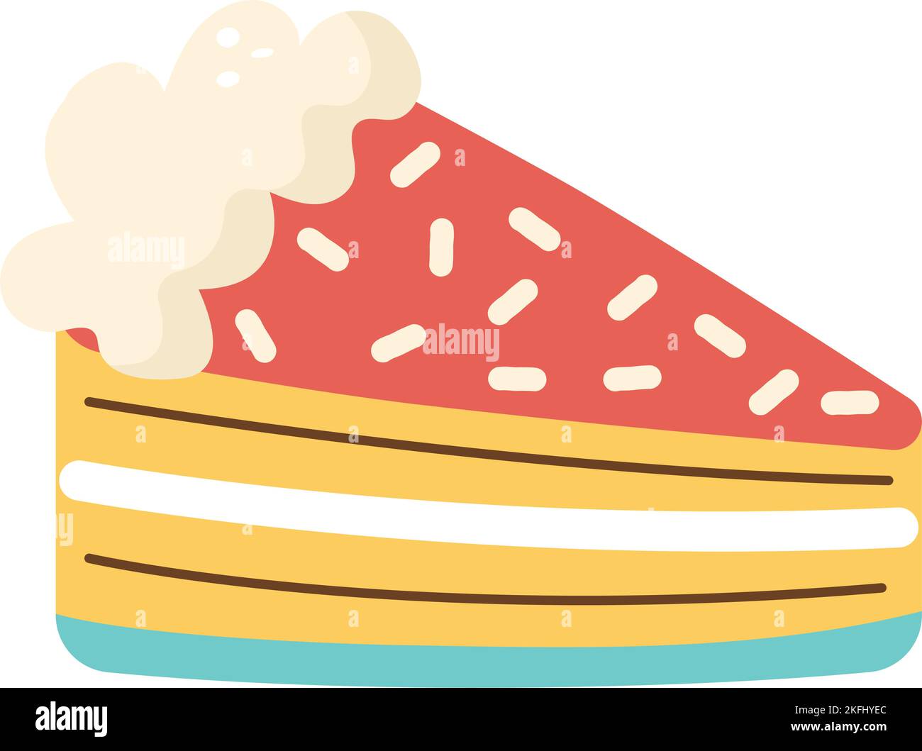 birthday cake slice Stock Vector Image & Art - Alamy