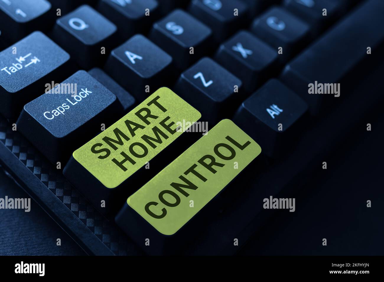 Text caption presenting Smart Home Control, Word for Internet of things ...