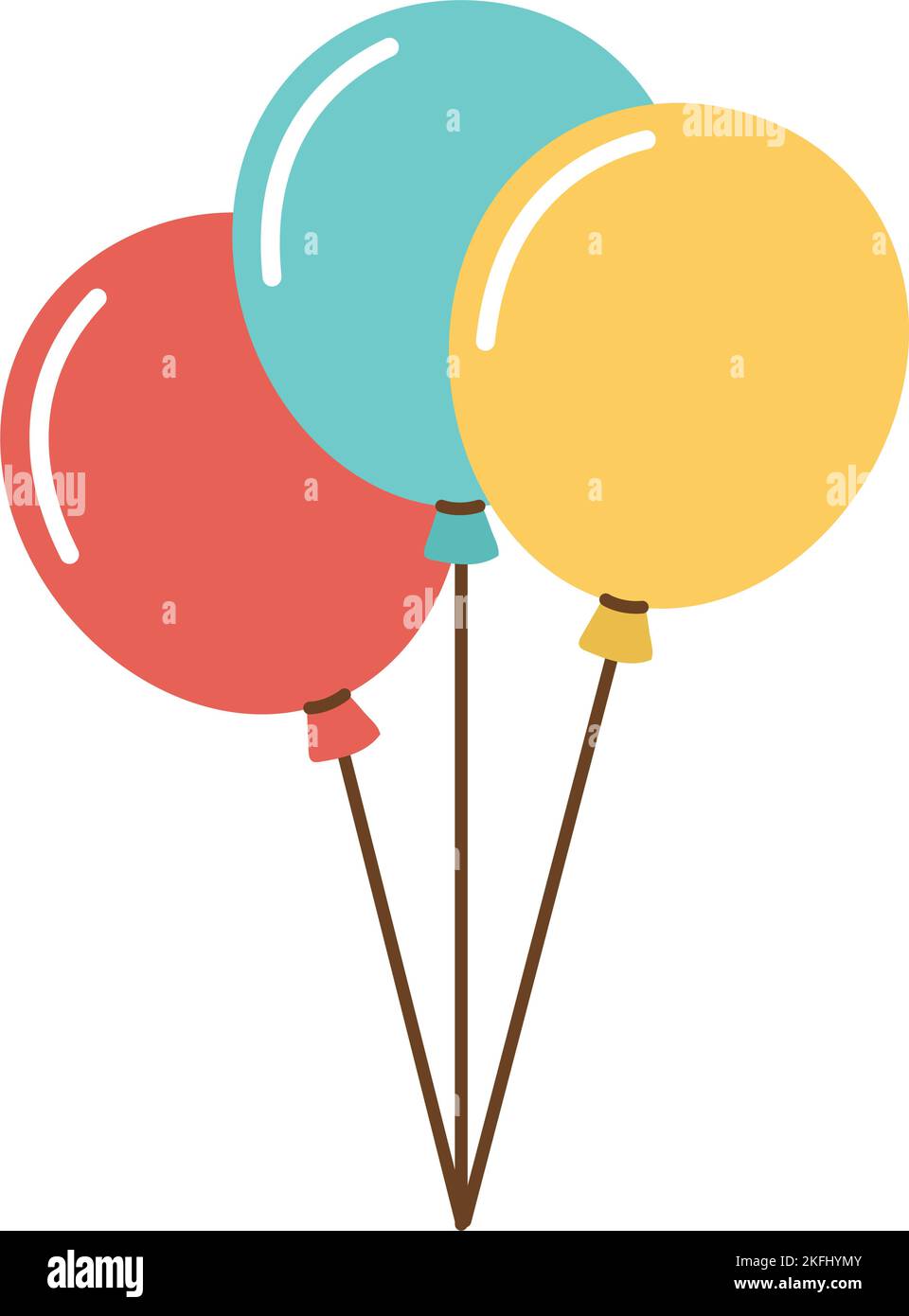 Set colored flying balloons Cut Out Stock Images & Pictures - Alamy
