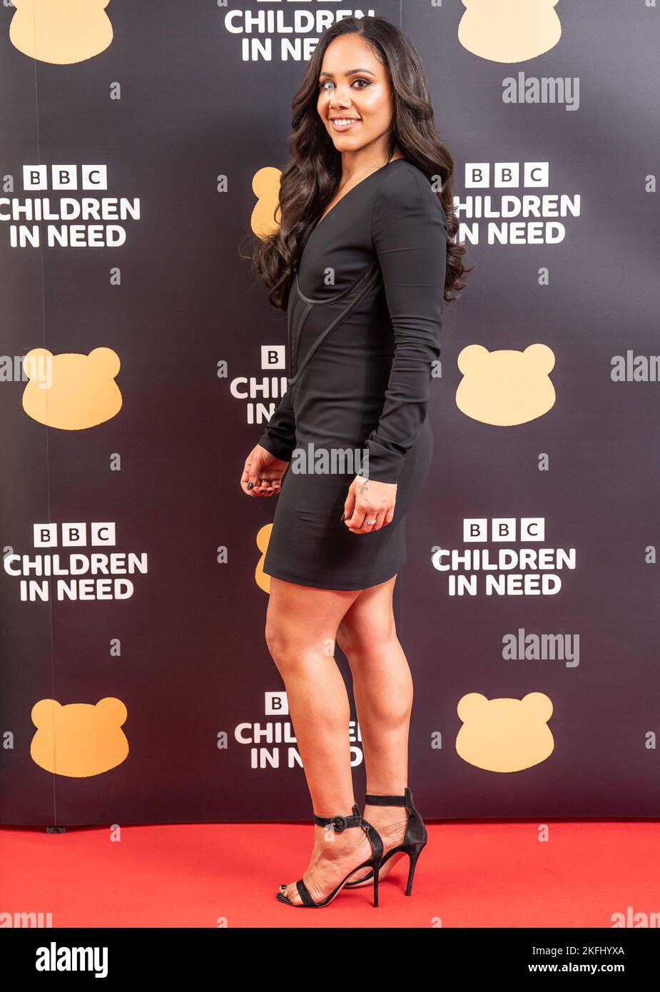Alex Scott at the BBC Children In Need telethon at BBC Studios in ...