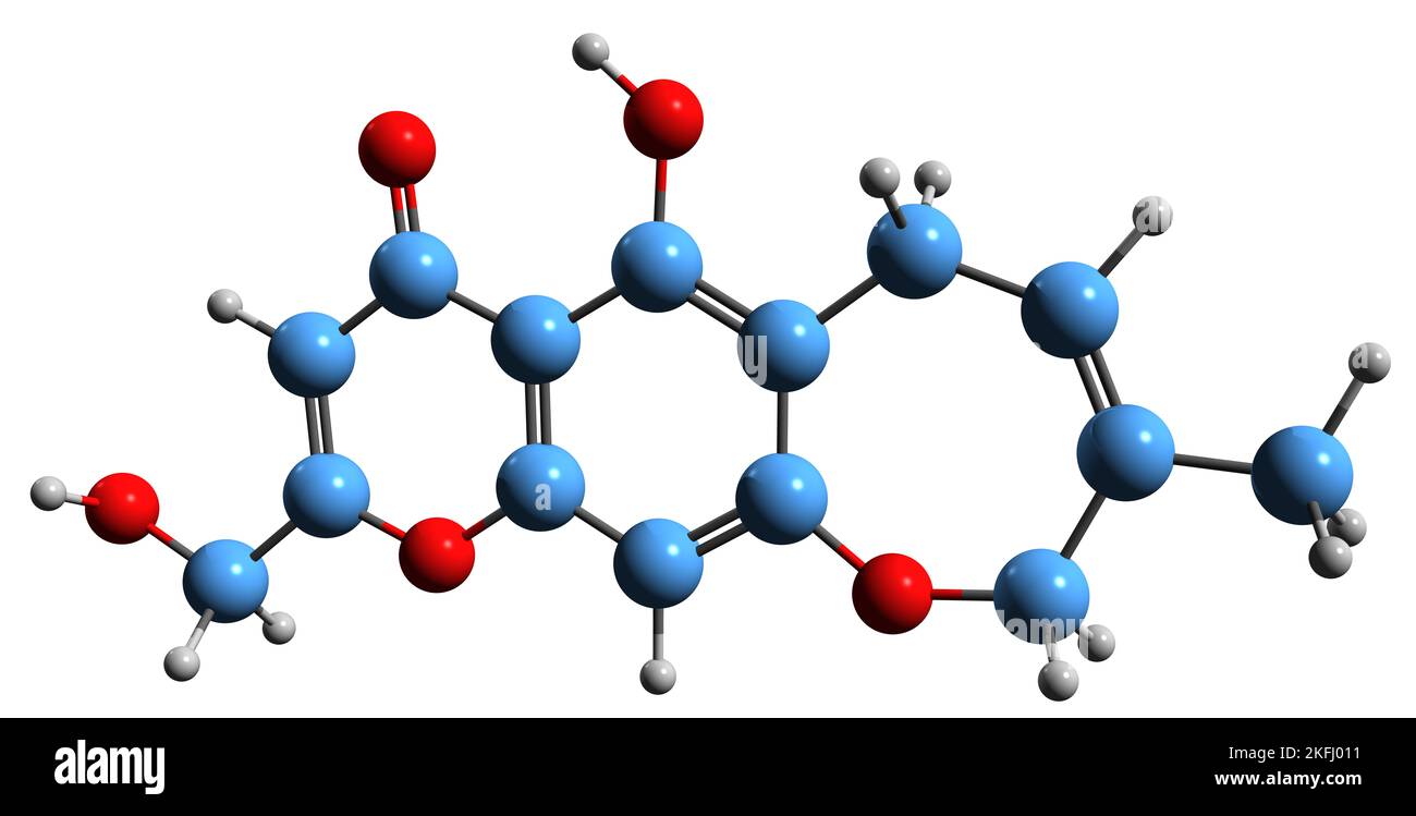3D image of karenin skeletal formula - molecular chemical structure of ...