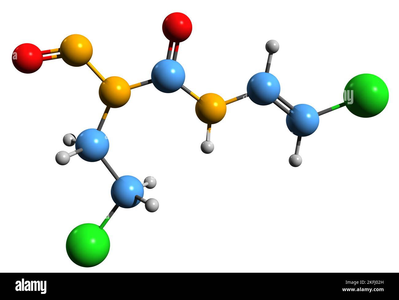 3D image of Carmustine skeletal formula - molecular chemical structure ...