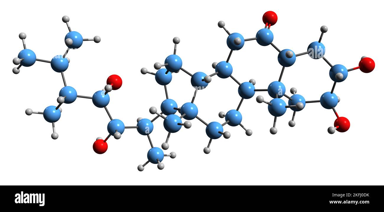 3D image of Castasterone skeletal formula - molecular chemical ...