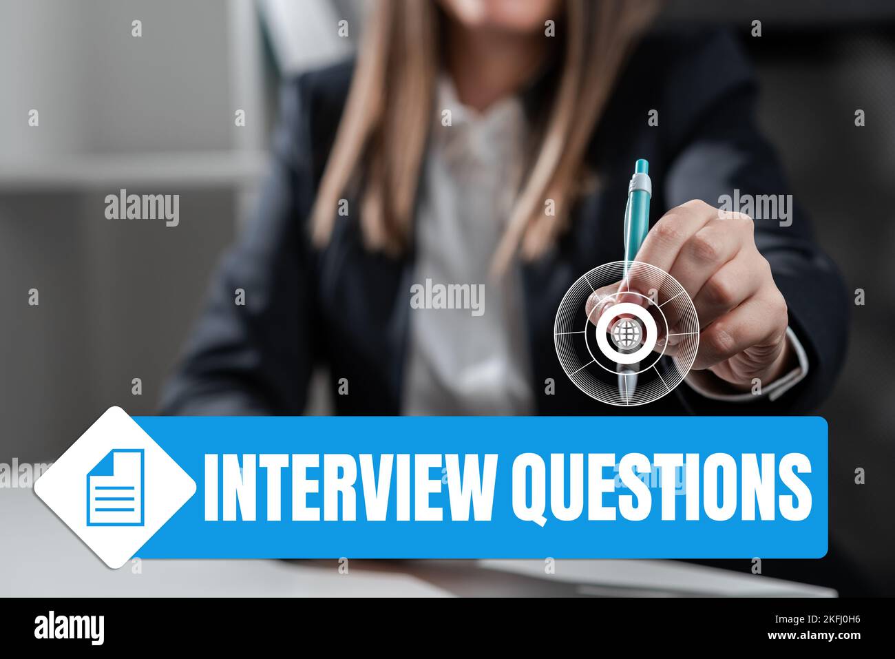 Conceptual caption Interview Questions, Business concept Typical topic being ask or inquire ...