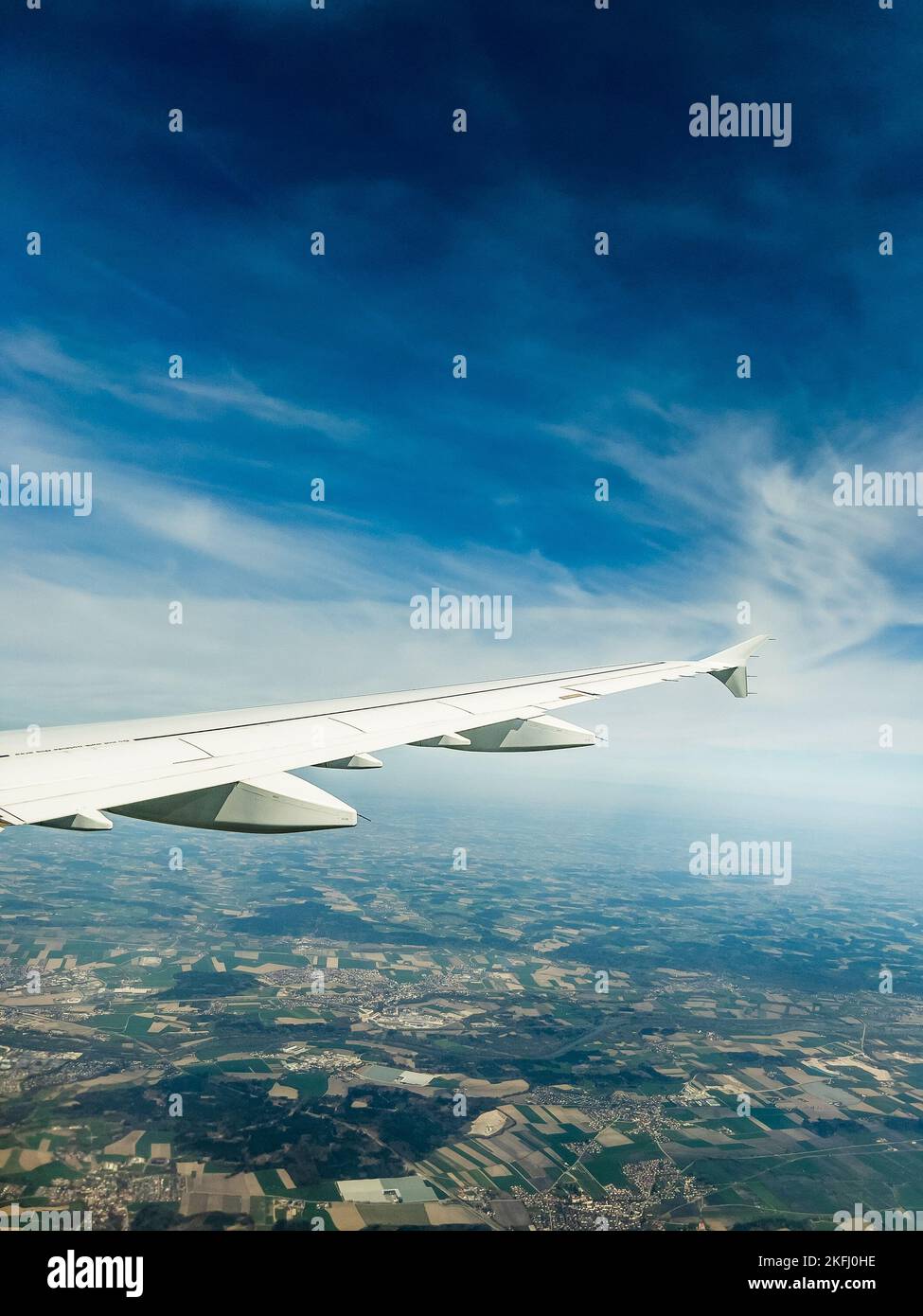 Airplane flying over agricultural hi-res stock photography and images ...