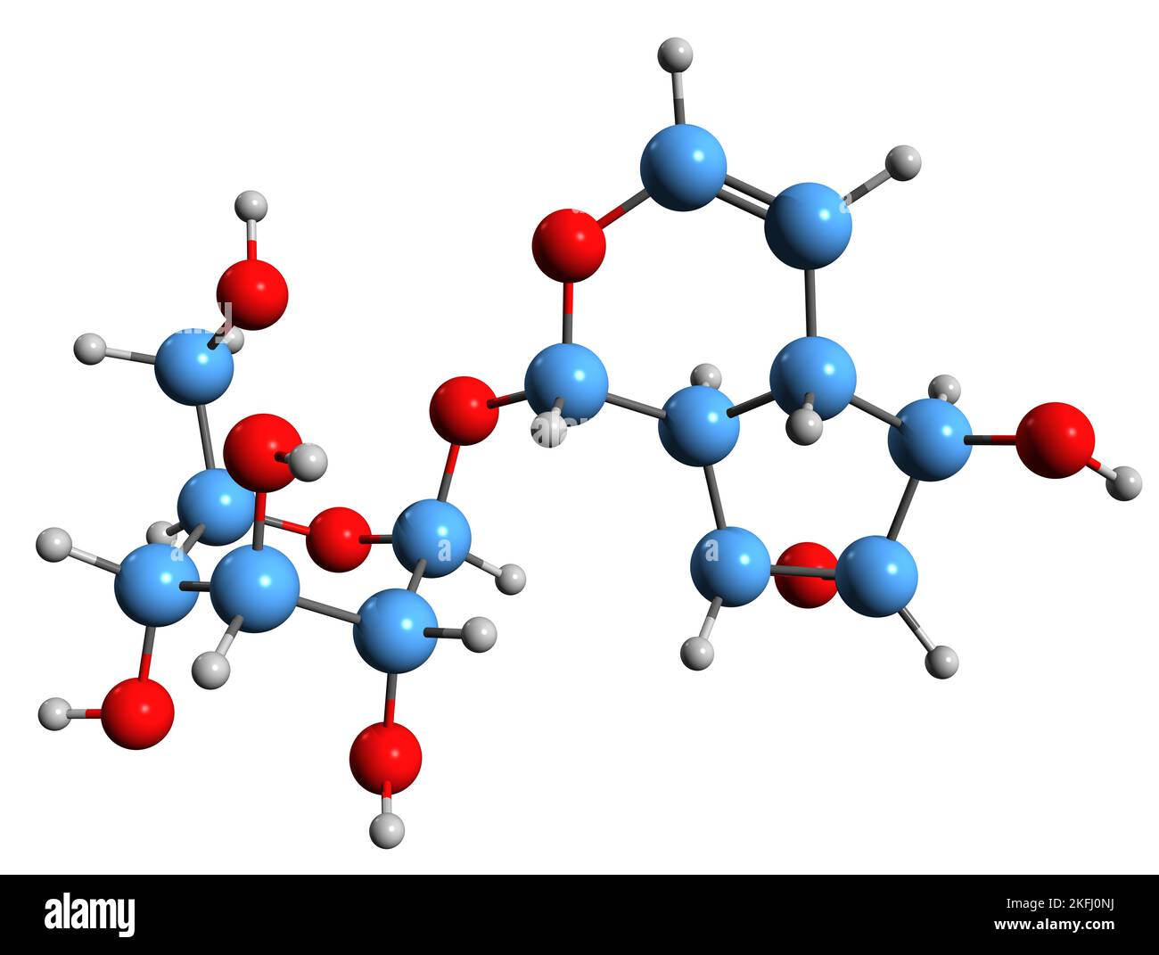 3D image of Catalpol skeletal formula - molecular chemical structure of ...
