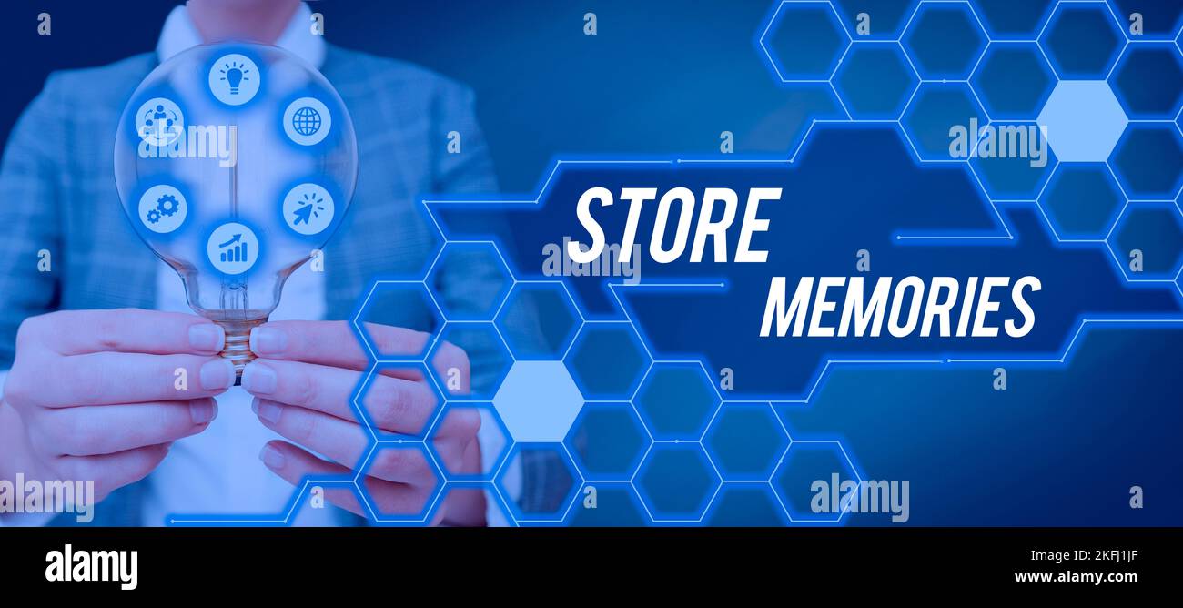 Conceptual Caption Store Memories Business Concept A Process Of Inputting And Storing Data