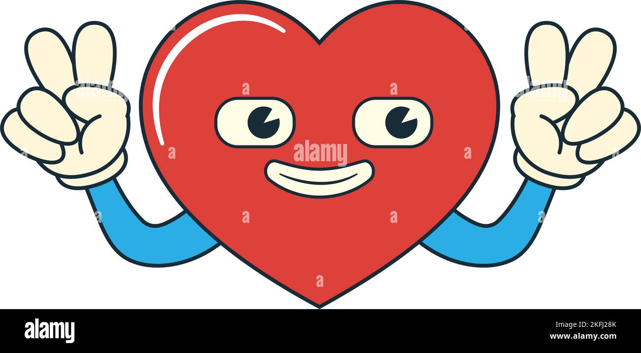 Red heart smiling emoticon hi-res stock photography and images - Alamy