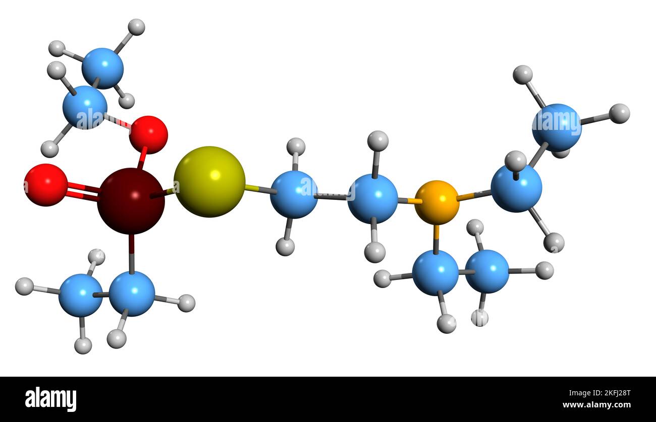 3D image of nerve agent VE skeletal formula - molecular chemical ...