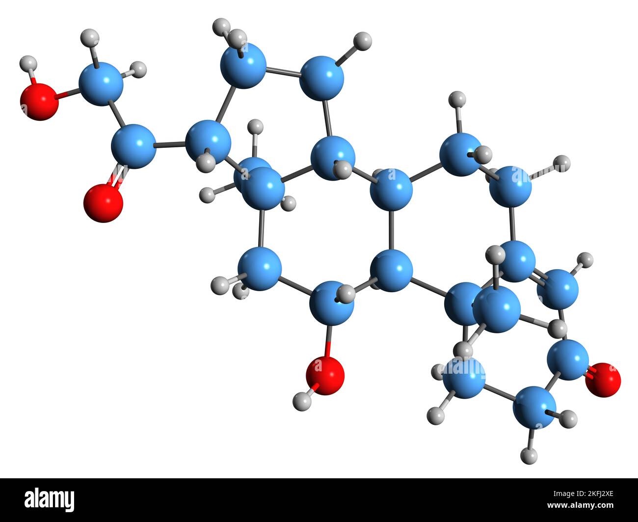 3d Image Of Cortisol Skeletal Formula Molecular Chemical Structure Of