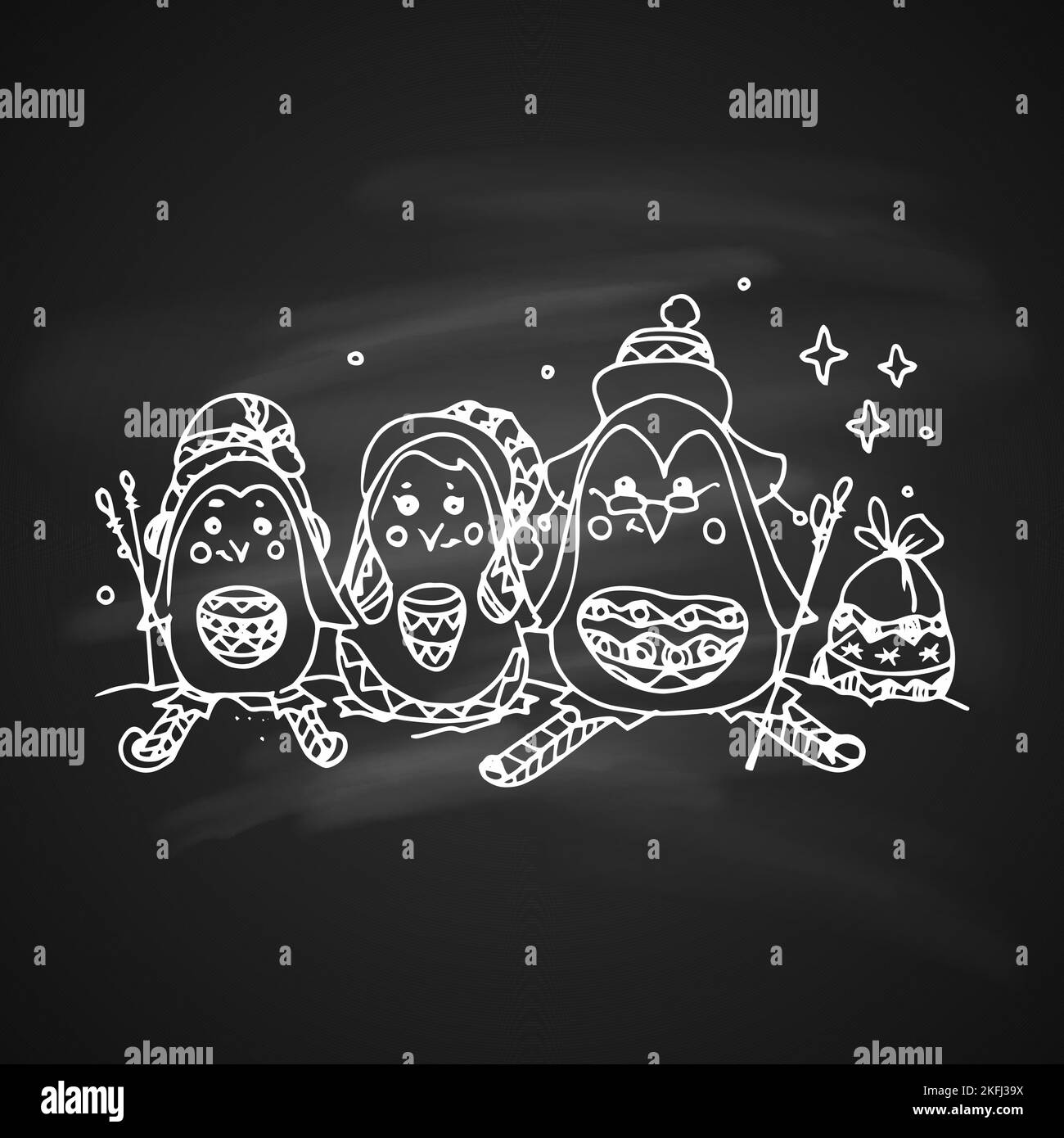 Drawing family on chalkboard Stock Vector Images - Alamy