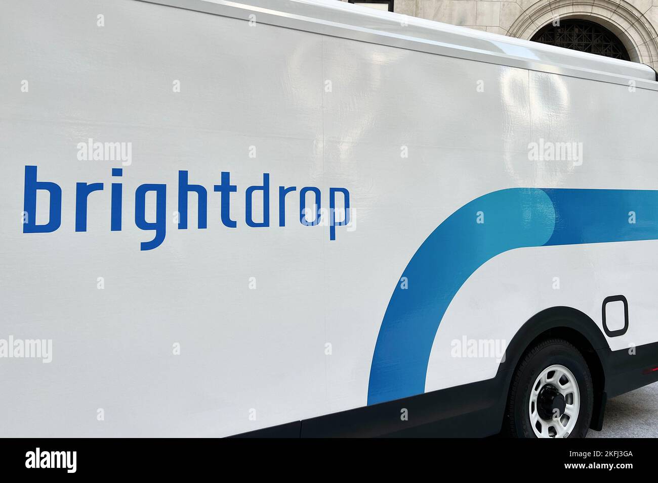 General Motors displays the BrightDrop Zevo 600 all-electric delivery ...