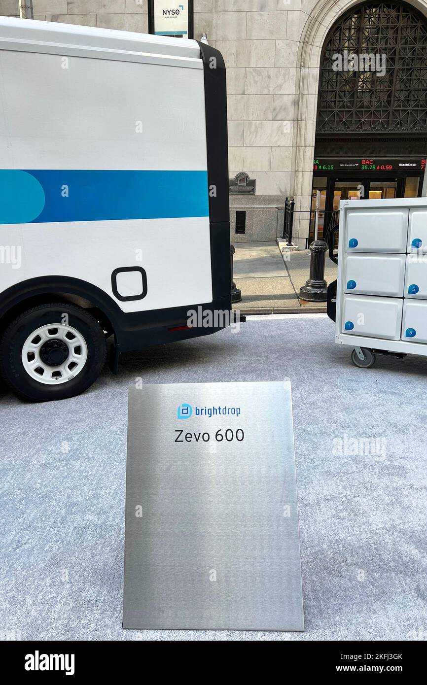 General Motors displays the BrightDrop Zevo 600 all-electric delivery ...