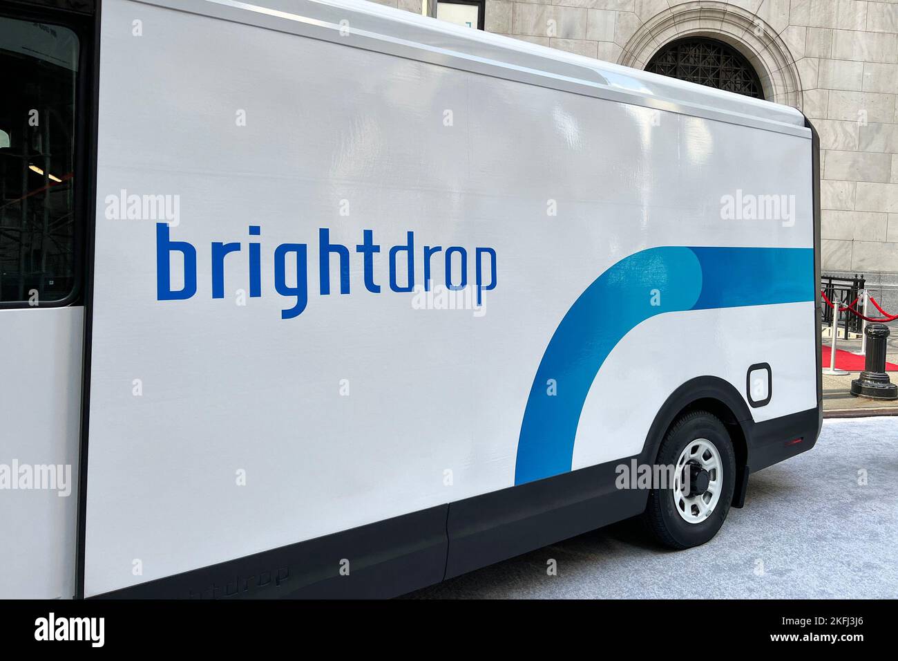General Motors displays the BrightDrop Zevo 600 all-electric delivery ...