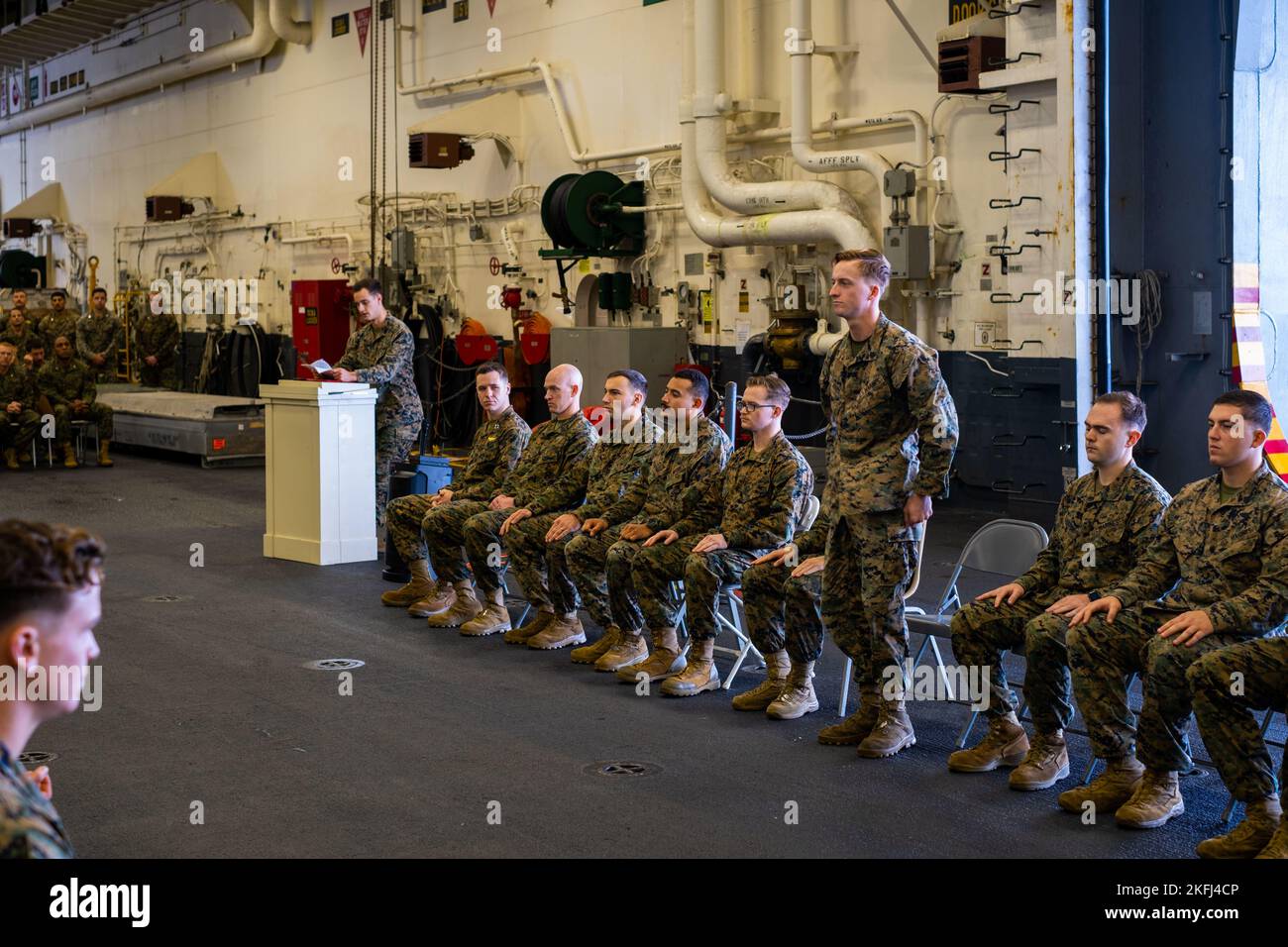 A U.S. Marine Corps Sergeant is recognized for his role as an ...