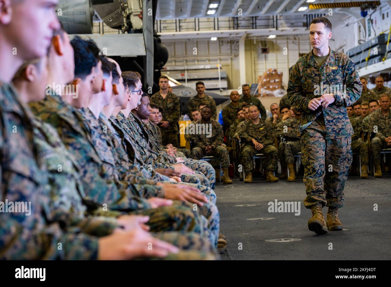 U.S. Marine Corps Capt. John Mench, the airframes officer in charge ...