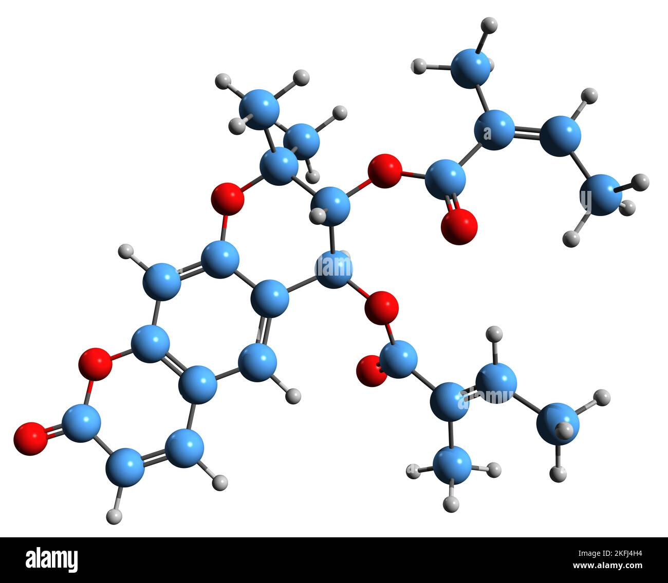 3D image of Xanthalin skeletal formula - molecular chemical structure ...