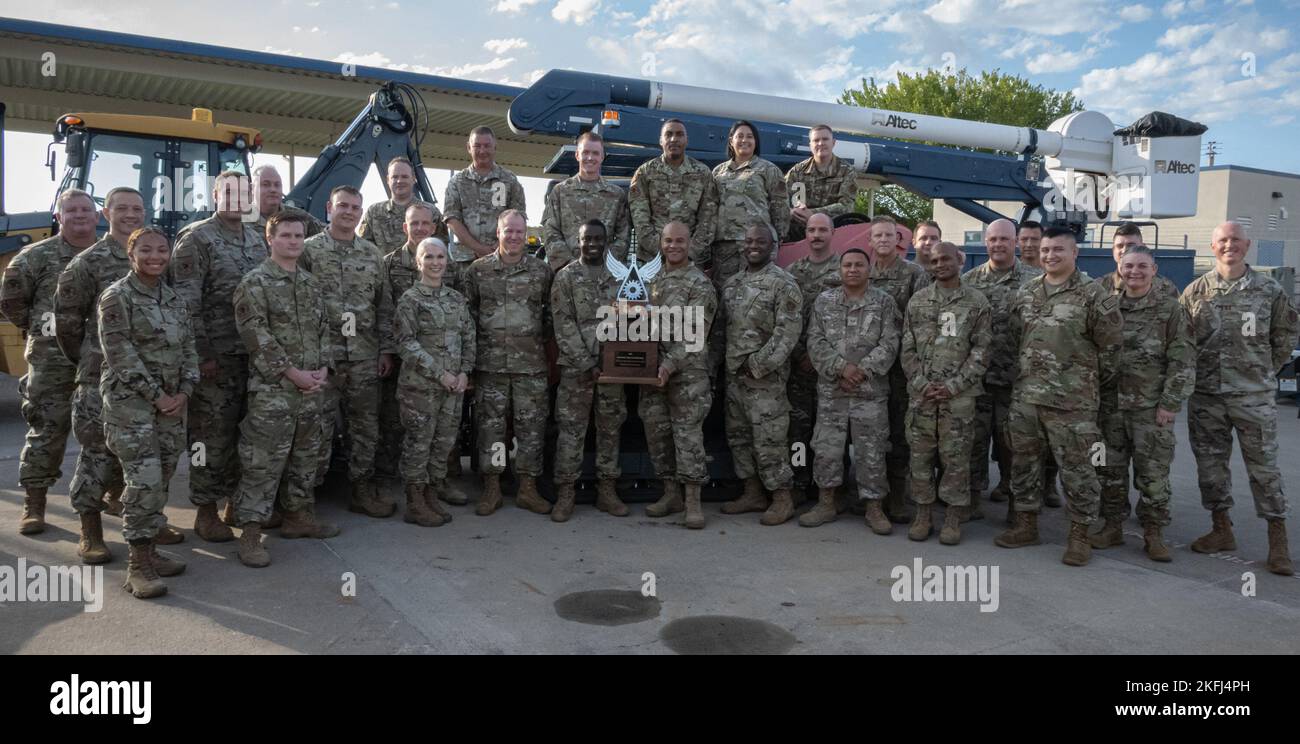 The 136th Civil Engineer Squadron receive the Col. William Deneke Award ...
