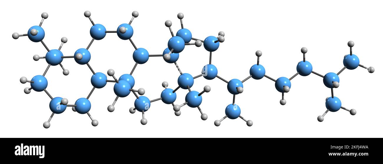 3D image of Cucurbitane skeletal formula - molecular chemical structure ...