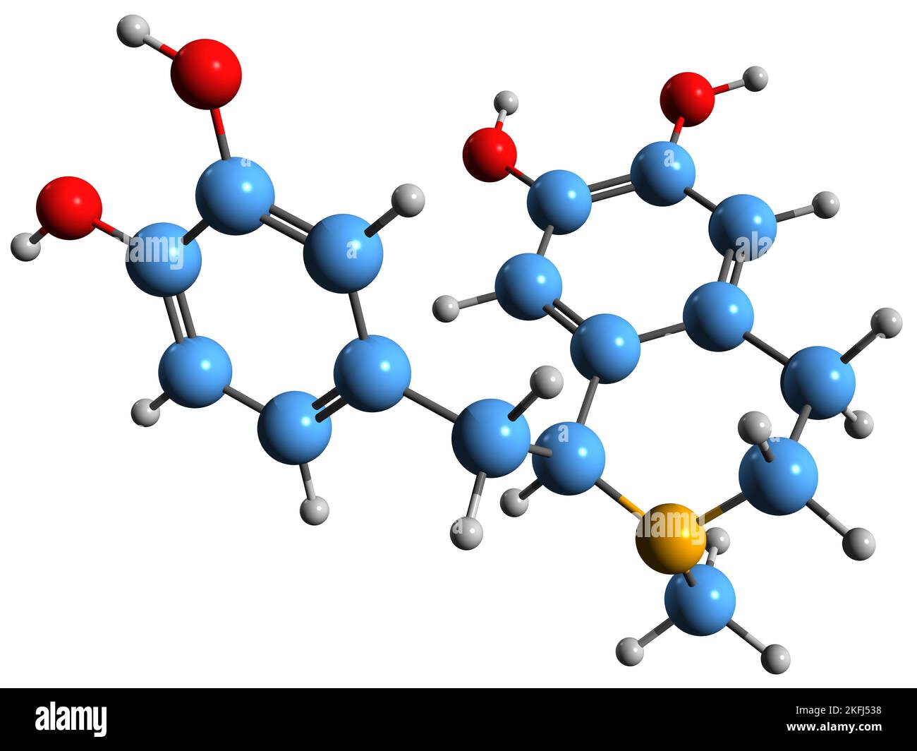 3D image of laudonozoline skeletal formula - molecular chemical ...