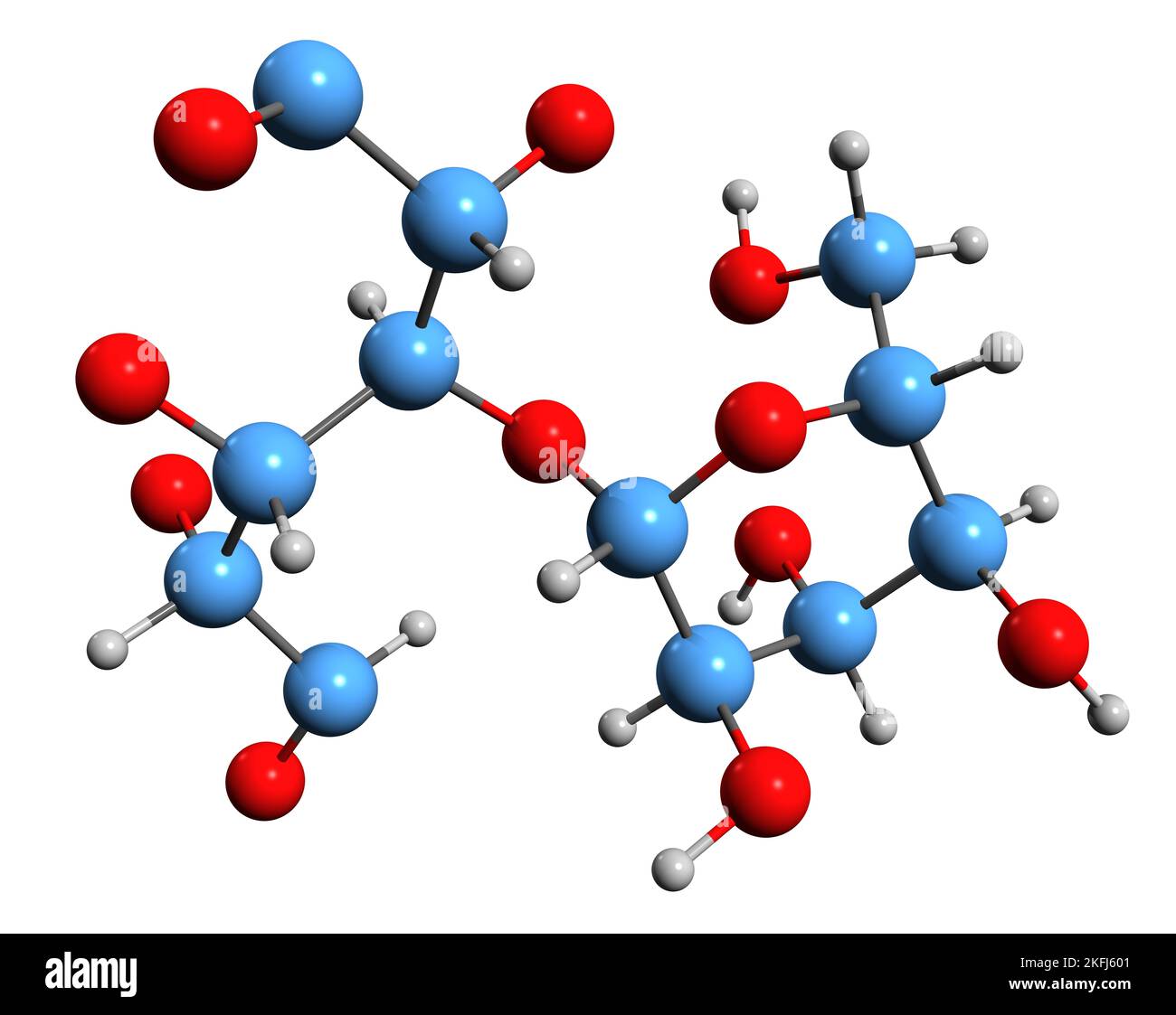 3D image of Maltitol skeletal formula - molecular chemical structure of ...