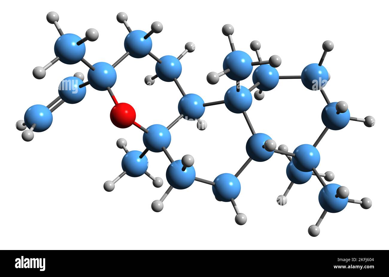 3D image of maloyloxide skeletal formula - molecular chemical structure ...