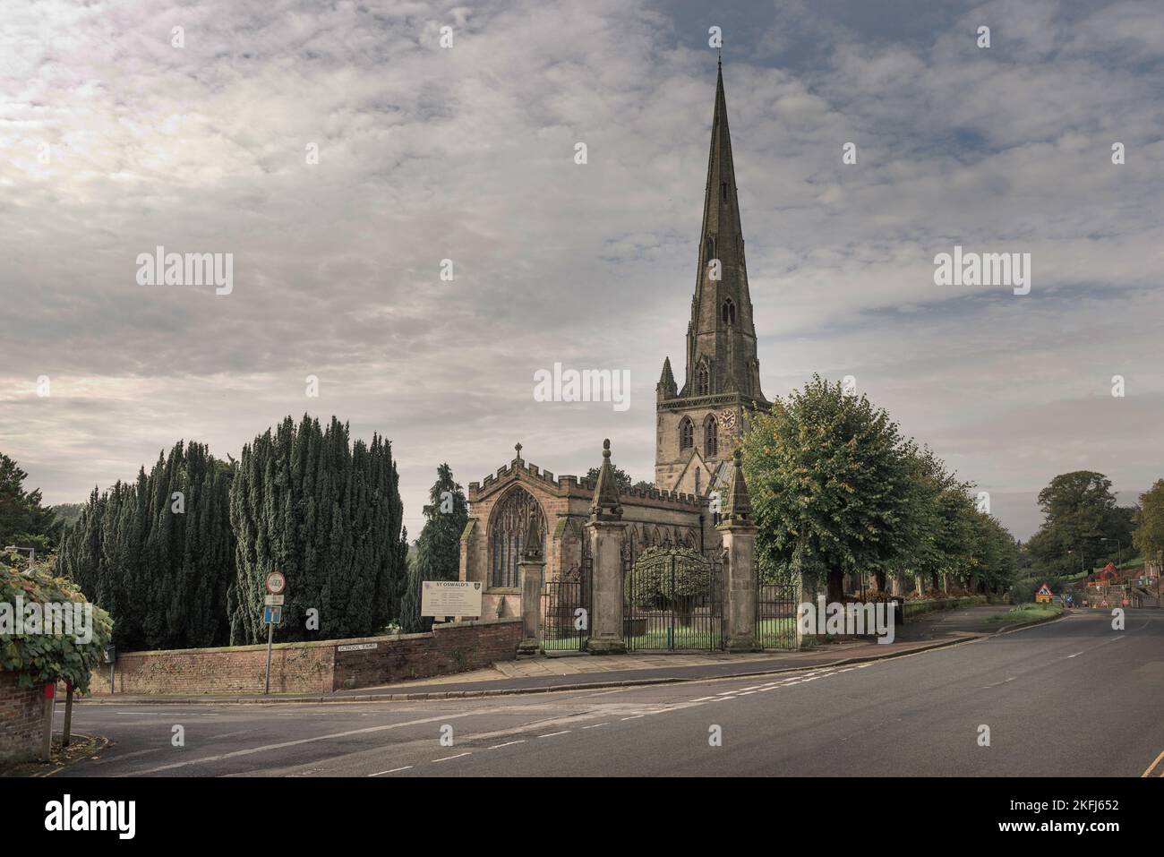 St Oswald's Church, Ashbourne, Derbyshire, UK. Taken on 5 October 2019 ...