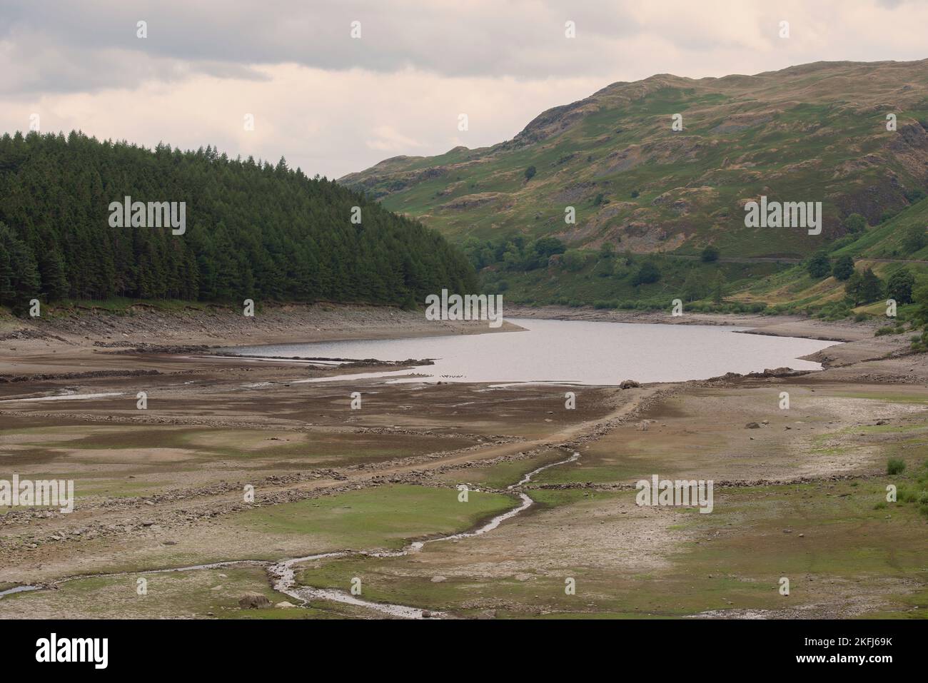 wastwater during the drought. no water in the reservoir, sunken village ...
