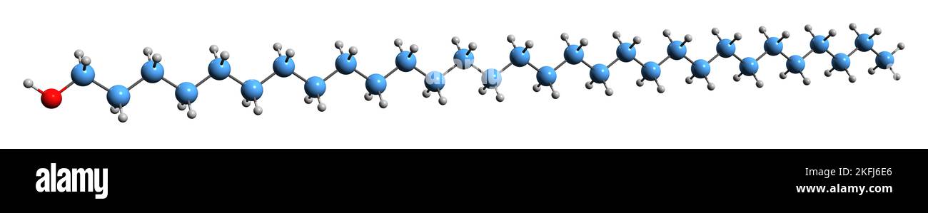 3D image of lemon balm alkohol skeletal formula - molecular chemical ...