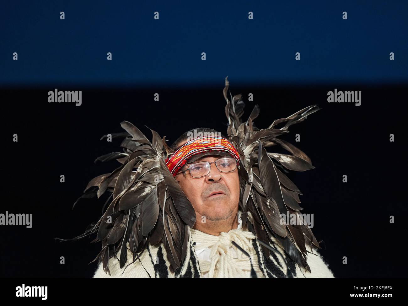 Musqueam Nation Chief Wayne Sparrow speaks during a swearing in ...