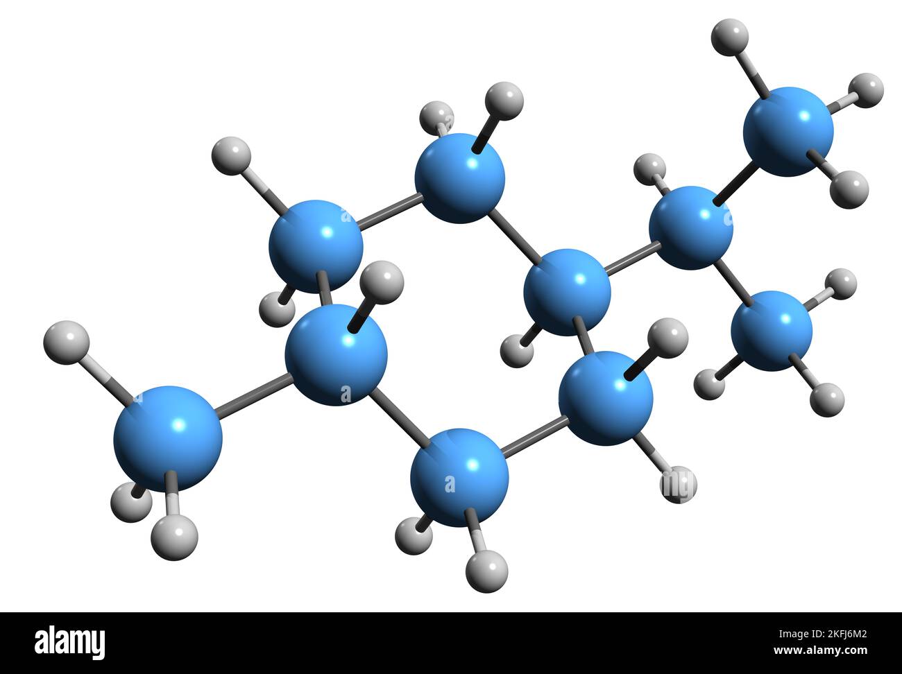 3D image of p-Menthane skeletal formula - molecular chemical structure ...
