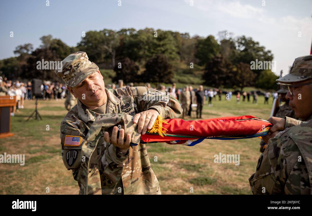 New York National Guard Col. Seth Morgules, the commander of the 369th ...