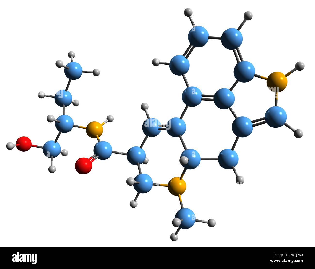 3D image of Methylergometrine skeletal formula - molecular chemical ...