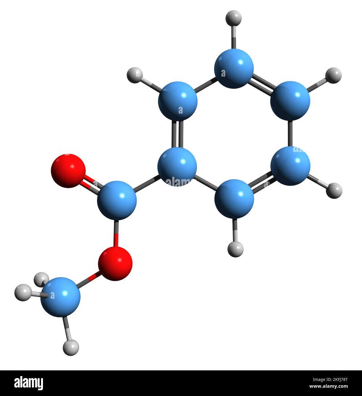 3D image of Methyl benzoate skeletal formula - molecular chemical ...