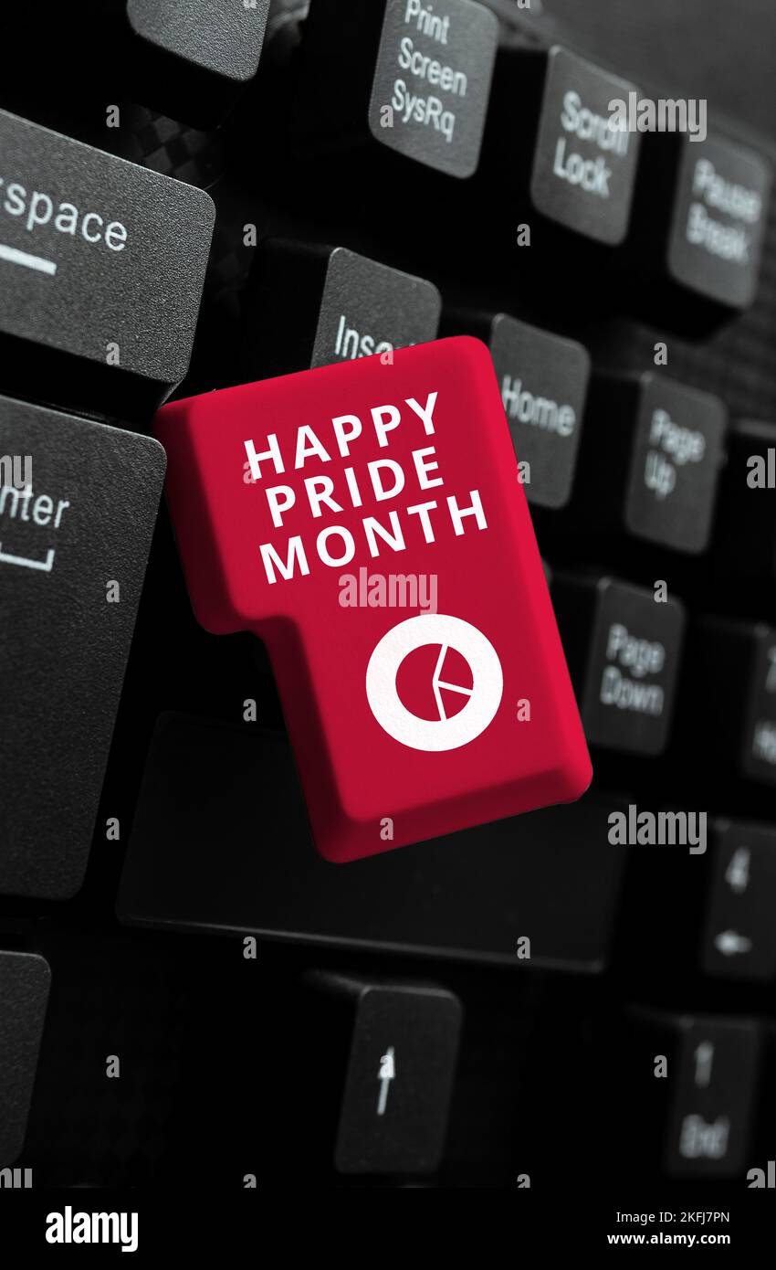 Inspiration showing sign Happy Pride Month, Word Written on period of ...