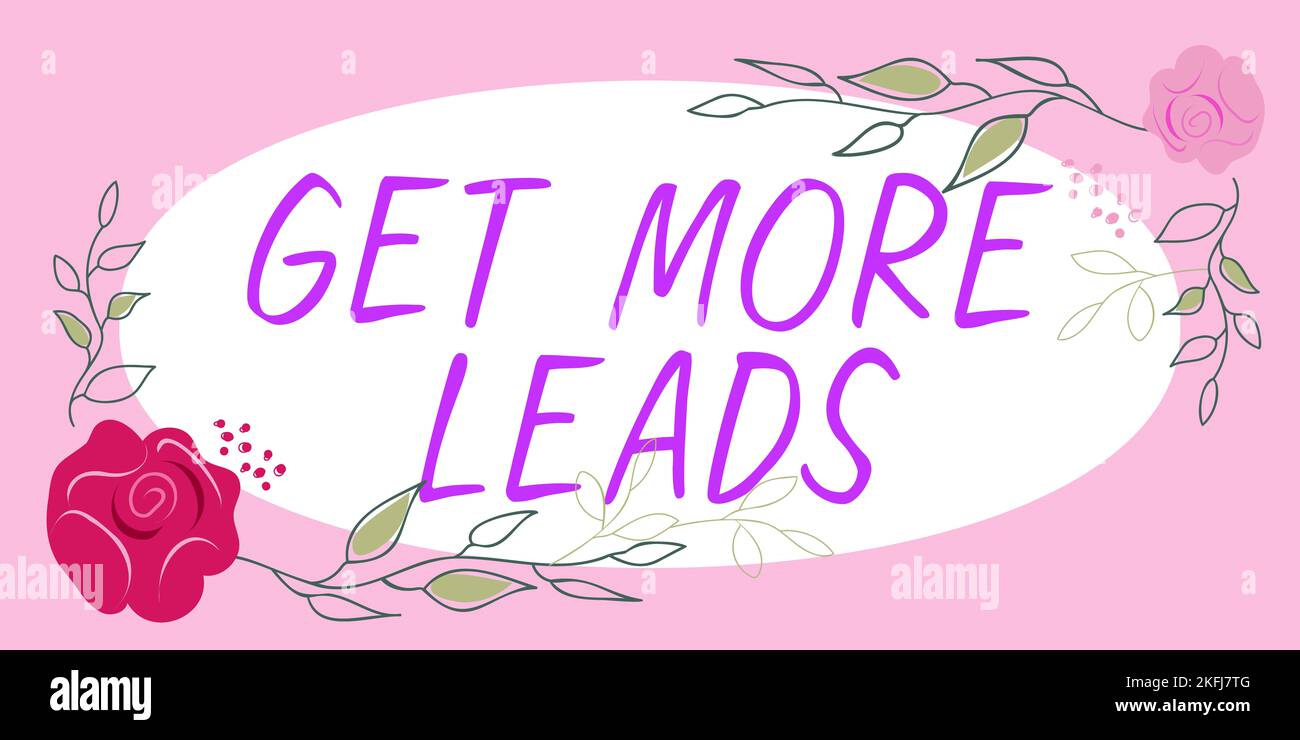 Sign displaying Get More Leads. Business overview Inbound Marketing ...