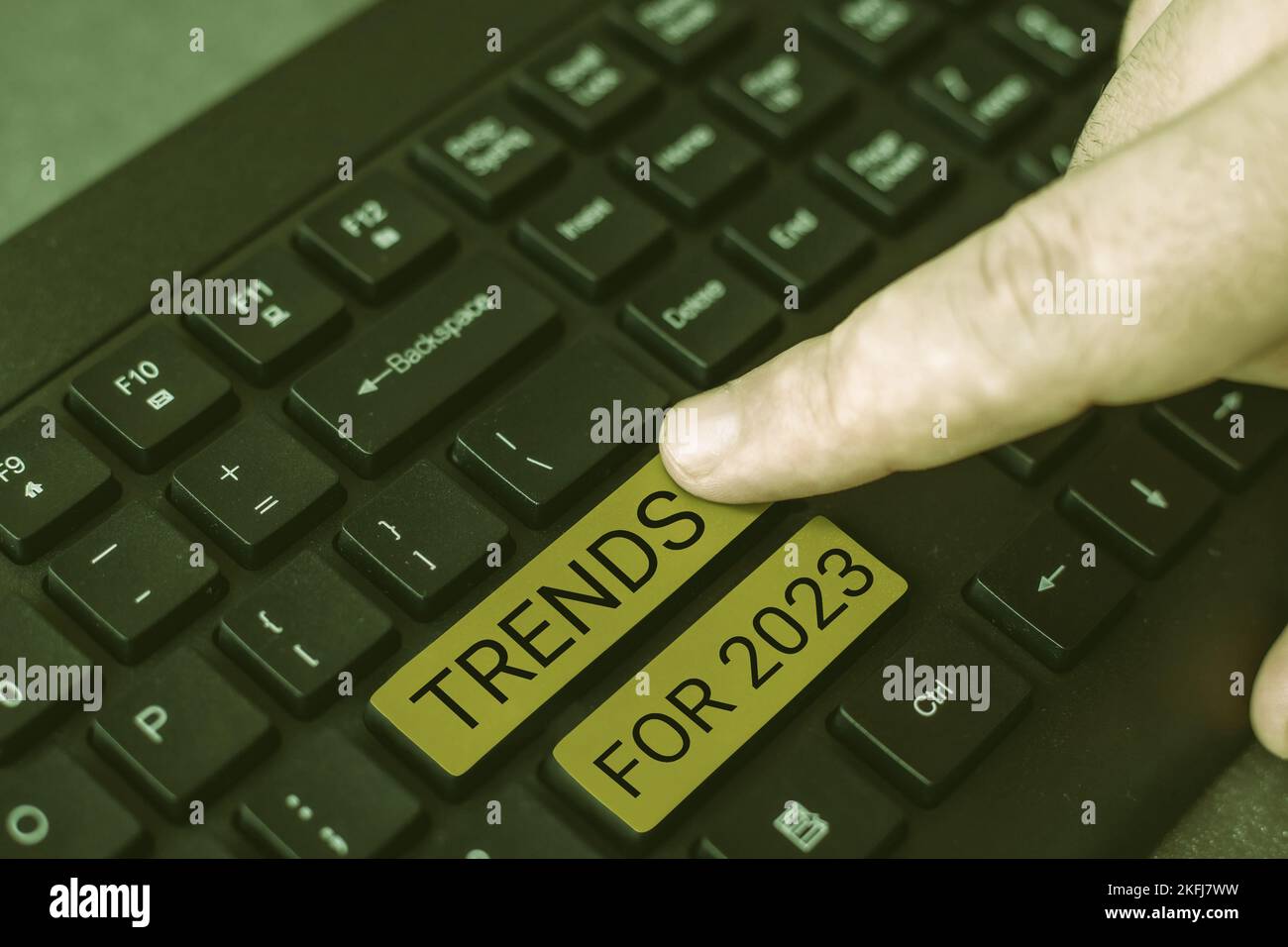 Hand writing sign Trends For 2023. Concept meaning list of things that ...