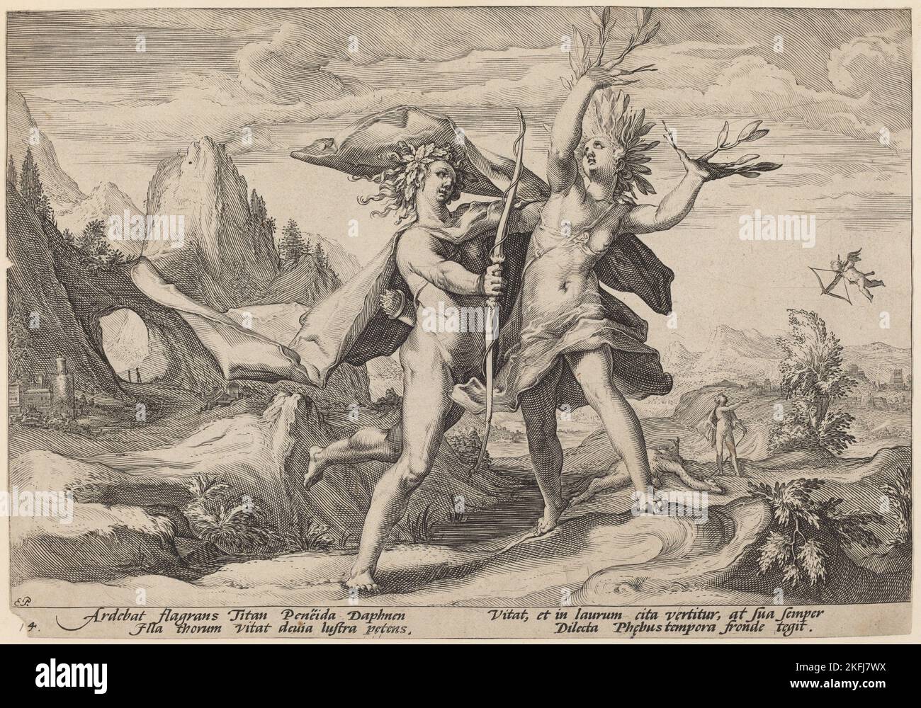 Daphne Changed into a Laurel Tree, 1589 Stock Photo - Alamy