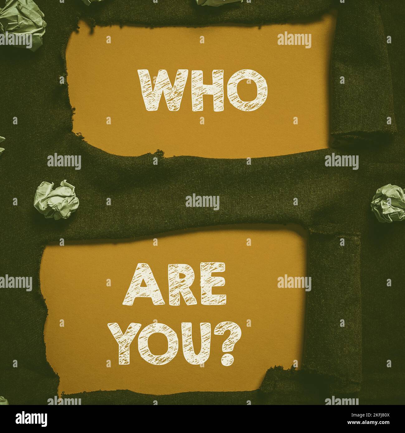 Conceptual display Who Are You. Conceptual photo Identify yourself ...