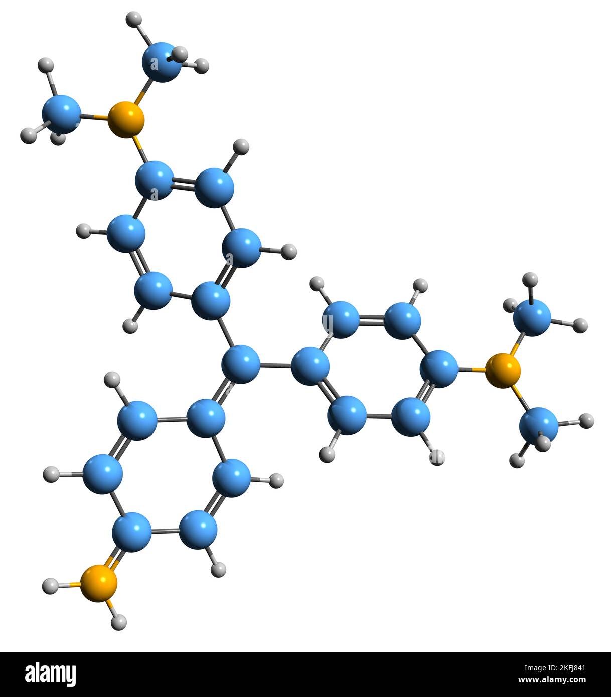 3D image of Methyl violet skeletal formula - molecular chemical ...