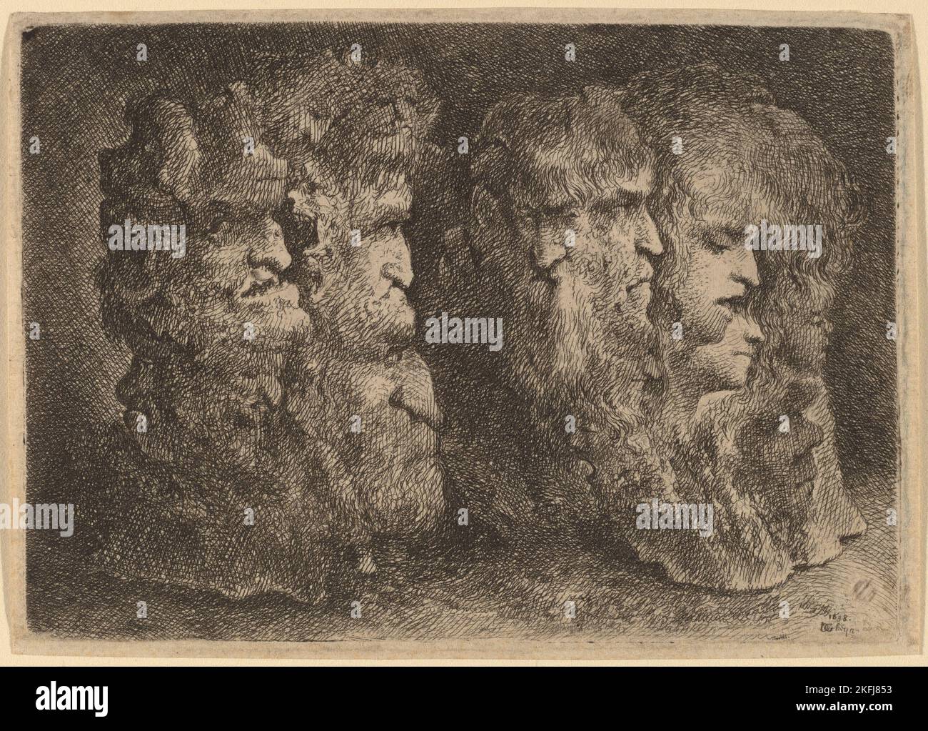Grotesque Heads, 1638 Stock Photo - Alamy