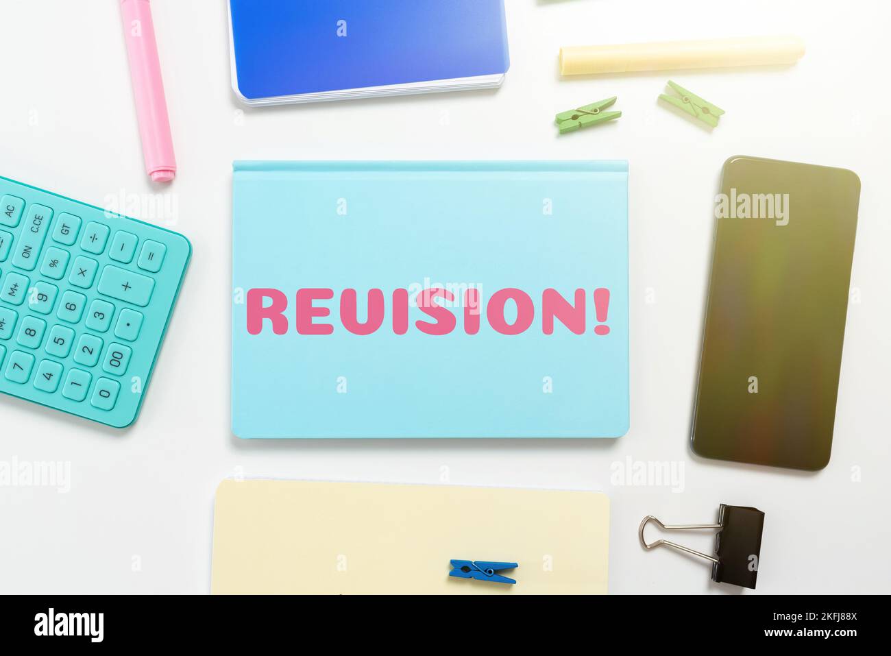 Hand writing sign Revision. Business showcase action of revising over ...