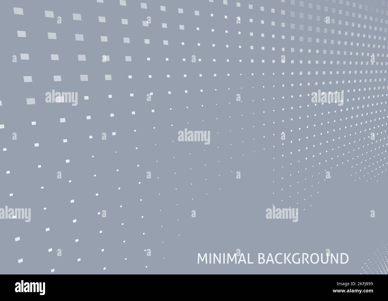Minimal grey abstract background with perspective pixels surface. Dotted vector graphic pattern ...