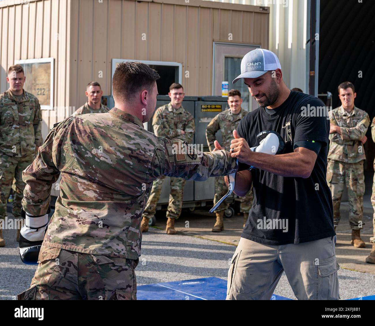 Defenders assigned to the 171st Security Forces Squadron practice hand ...