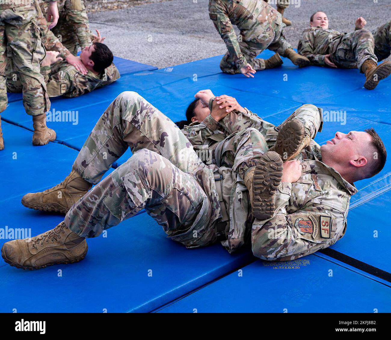 Defenders assigned to the 171st Security Forces Squadron practice hand ...