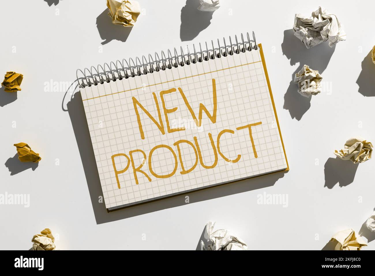 Text showing inspiration New Product, Business overview goods and ...