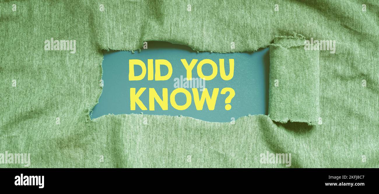 Inspiration showing sign Did You Know, Word for Fun Facts and Figures ...
