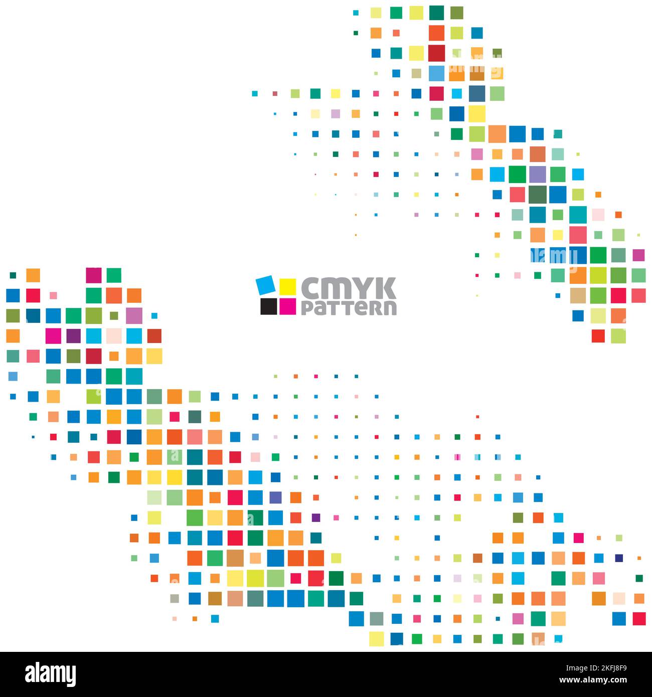 Simple colorful mosaic background with small multicolor squares. Dotted ...